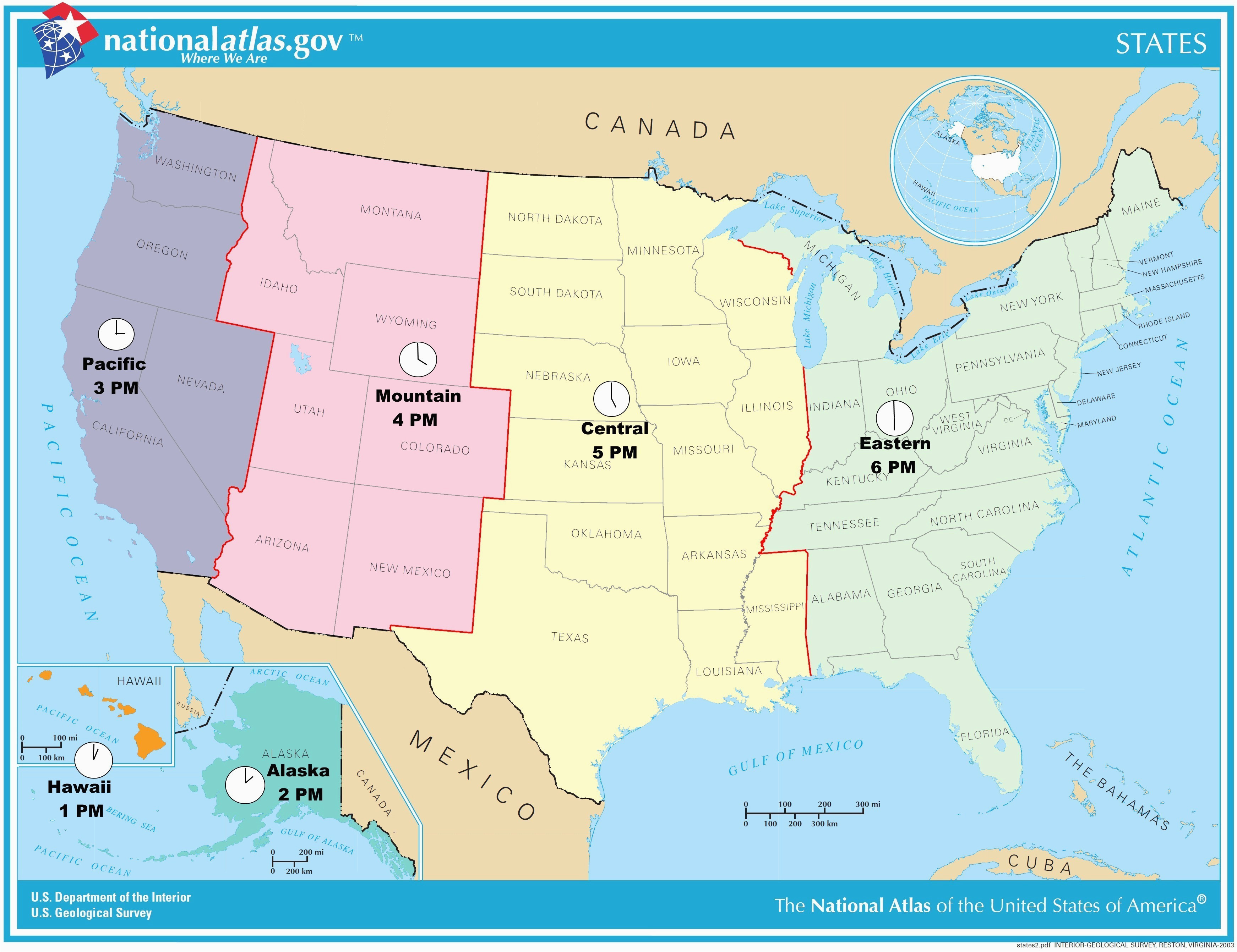 Ohio Time Zone Map